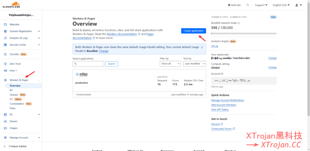 在Cloudflare Pages上部署VLESS节点科学上网的图文教程 - XTrojan黑科技